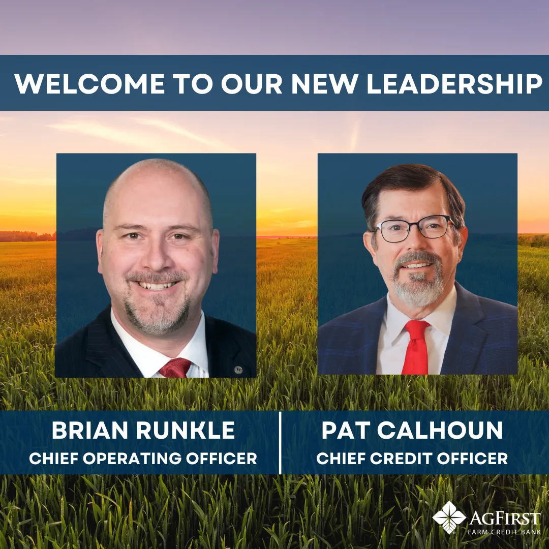 AgFirst welcomes Runkle, Calhoun to executive team - October 15, 2024 ...